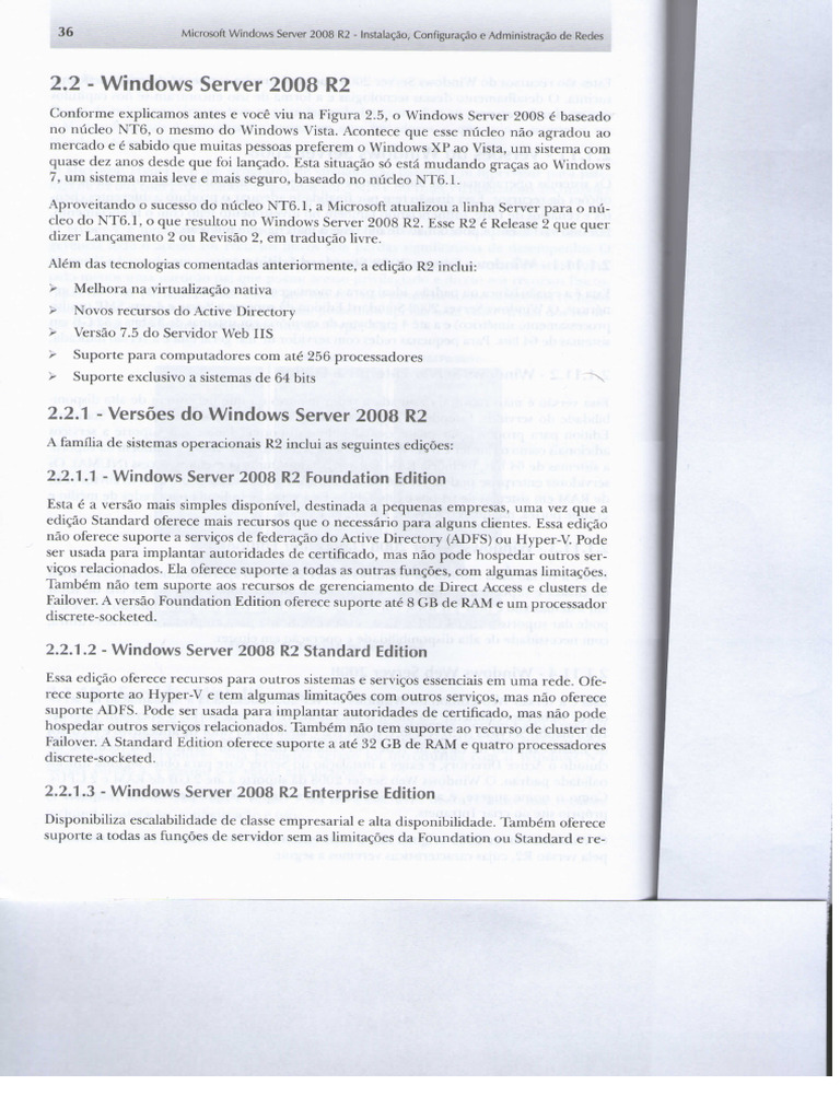 Caracteristicas Do Windows Server 2008 R2 | PDF
