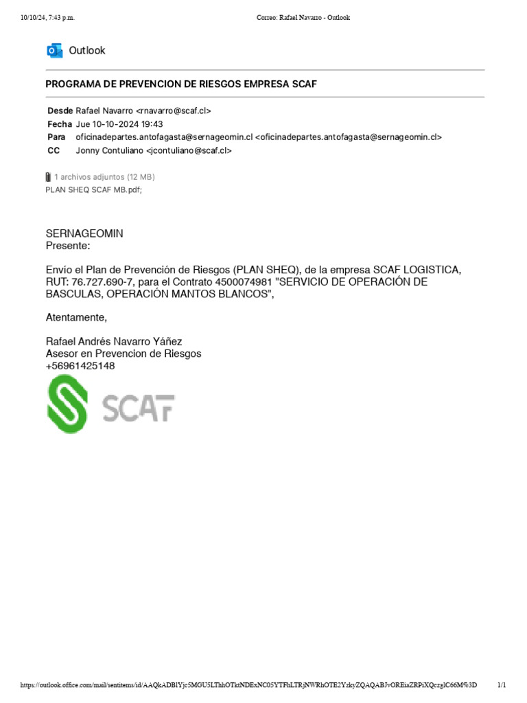 Plan Sheq Scaf MB | PDF | Auditoría | Seguridad y salud ocupacional