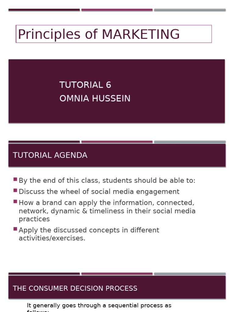 Principles of Marketing Tutorial 6 | PDF | Career & Growth