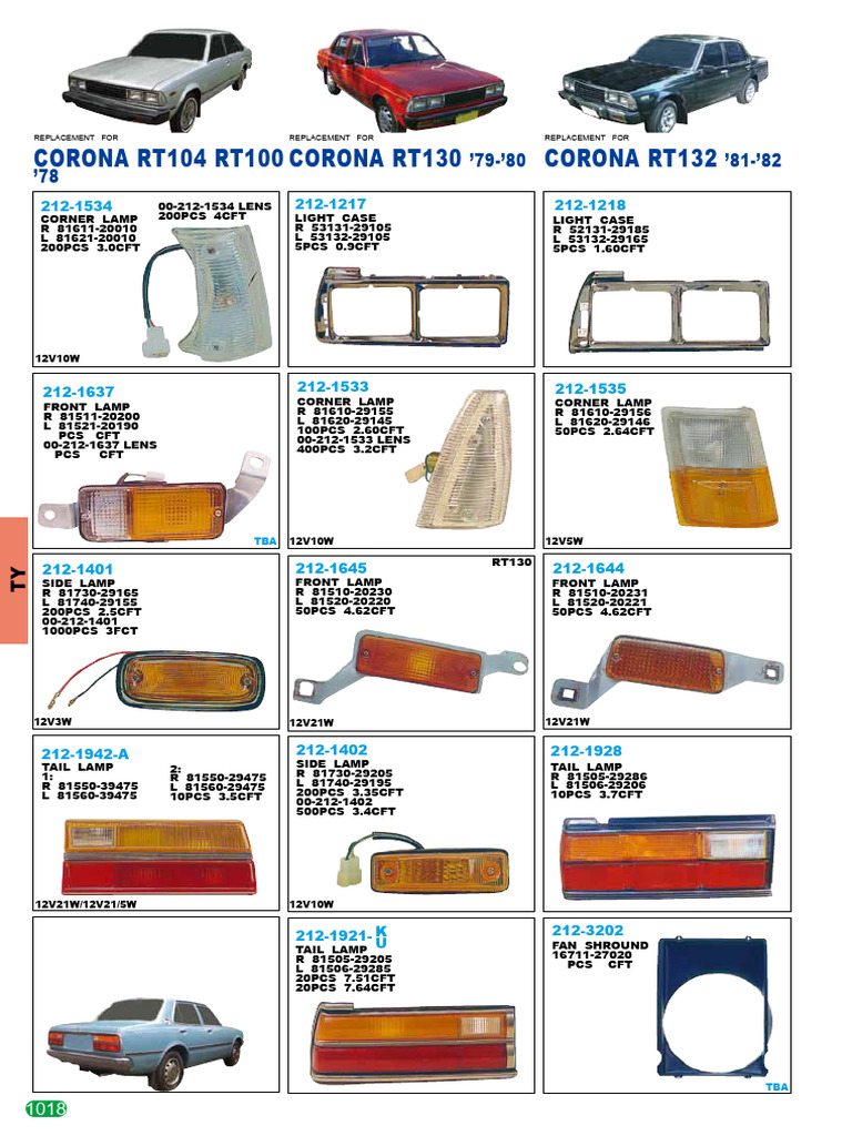 Depo Auto Lamps Catalog for Toyota | PDF | Headlamp | Rear Wheel Drive ...