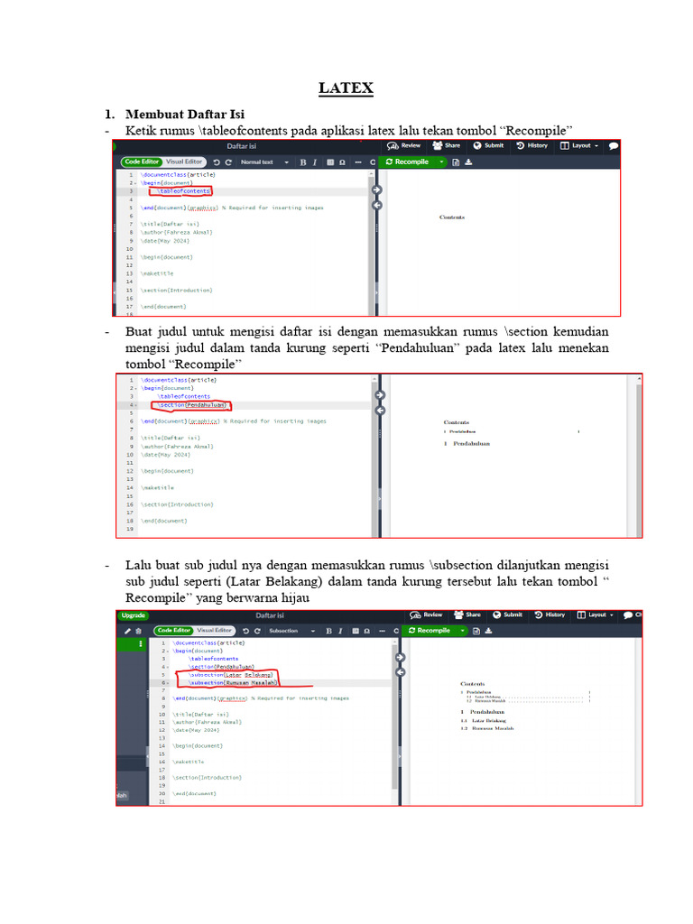 Panduan Lengkap Menggunakan LaTeX | PDF
