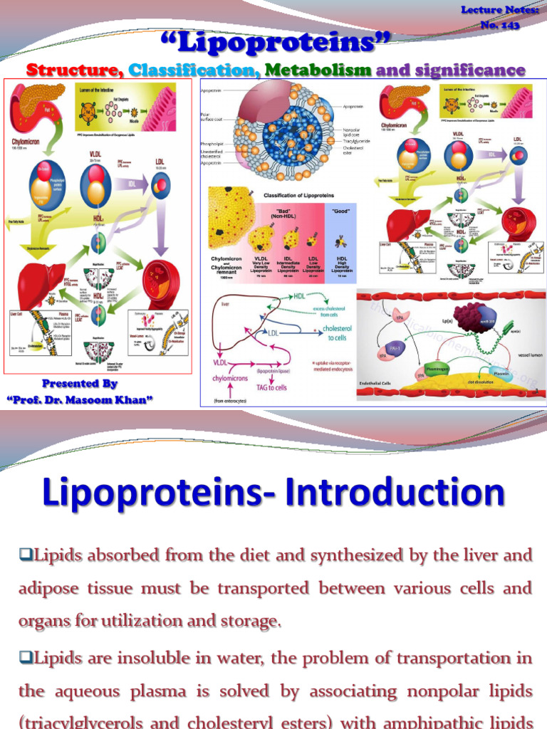 "Lipoproteins" Structure, Classification, Metabolism and Significance ...