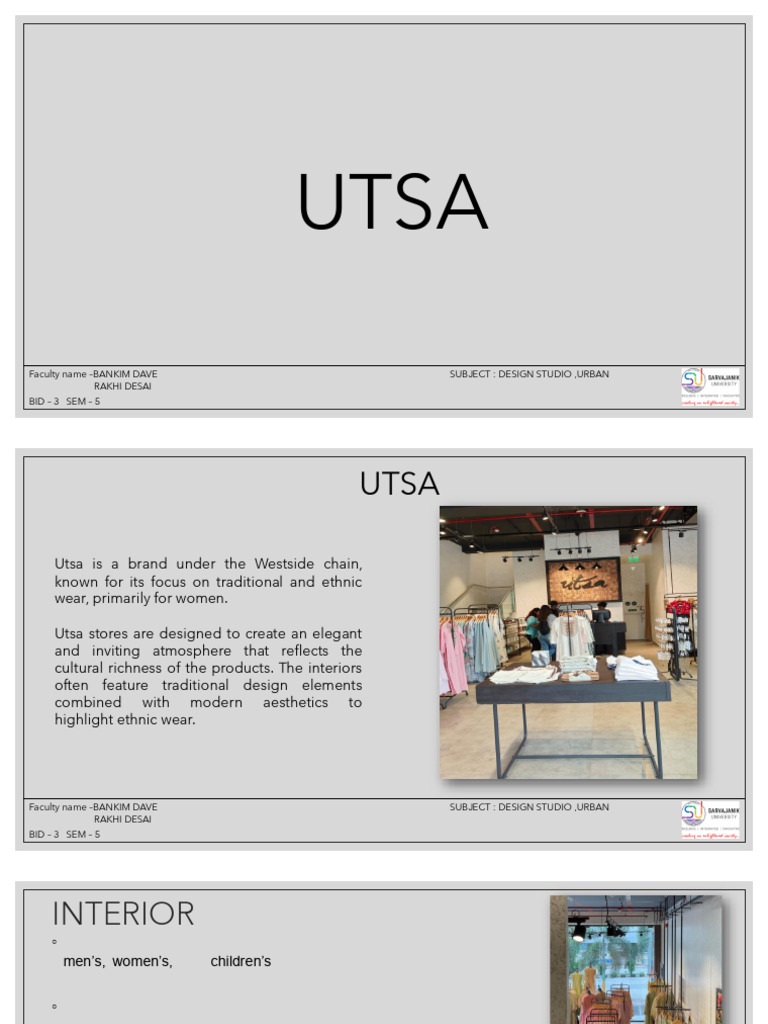 utsa copy | PDF | Interior Design | Softlines (Retail)