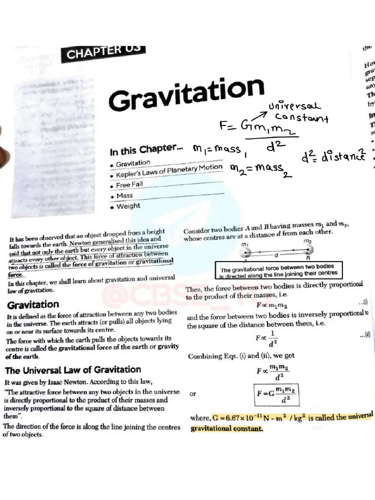 Gravitation Module | PDF