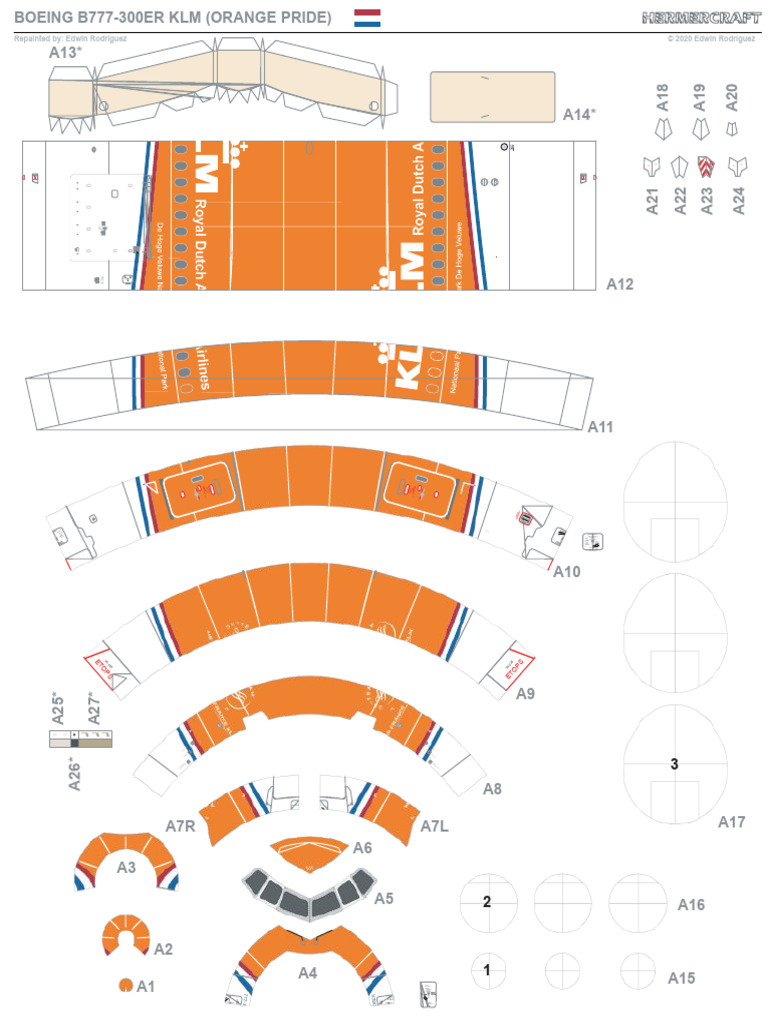 Papercraft Boeing 777 A Color | PDF