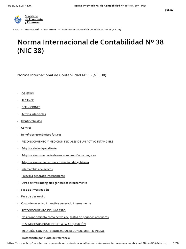 Norma NIC 38) | PDF | Activo intangible | Business