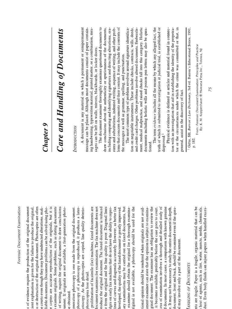 Care and Handling of Documents | PDF