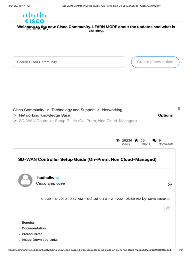 SD-WAN Controller Setup Guide | PDF | Virtual Machine | Computer Network