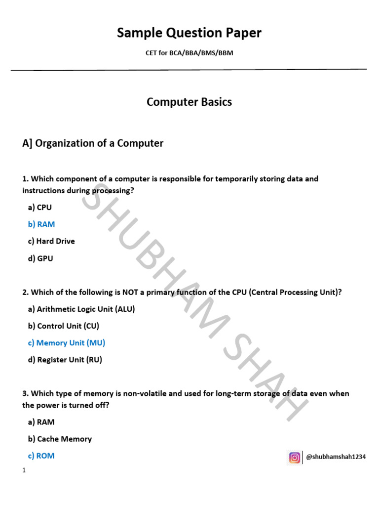 Computer Basics CET 1 | PDF | Computer Data Storage | Backup