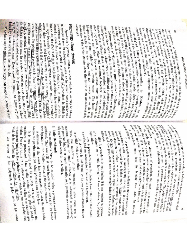 Ratio Decidendi, Obiter Dicta | PDF