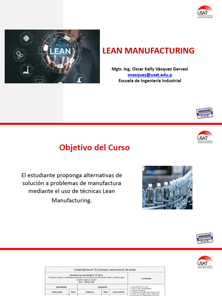 s1.s1. Introducción A Lean Manufacturing | PDF | Lean Manufacturing | Calidad (comercial)