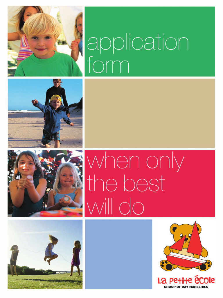 Child Application Form | PDF | Wellness