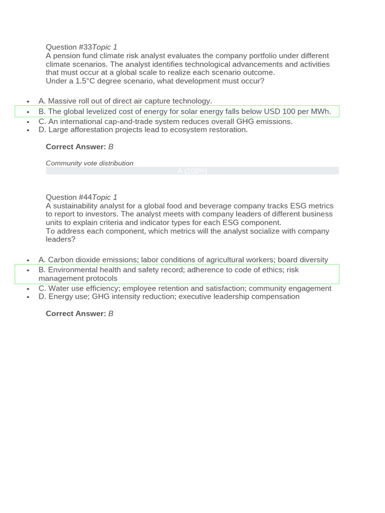 Climate Risk & ESG Metrics Analysis | PDF