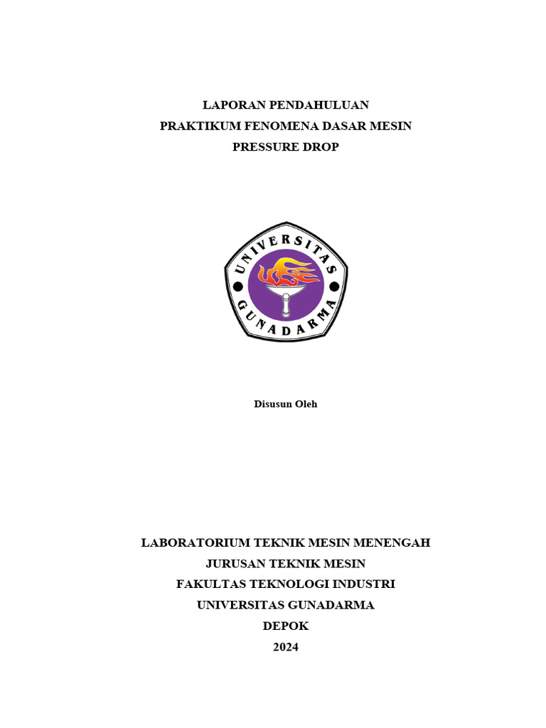 Laporan Praktikum Mingguan Pressure Drop | PDF