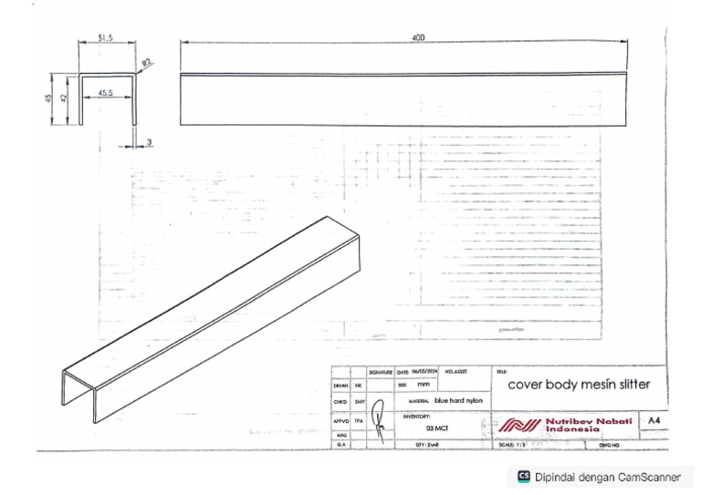 Cover Body Mesin Slitter | PDF