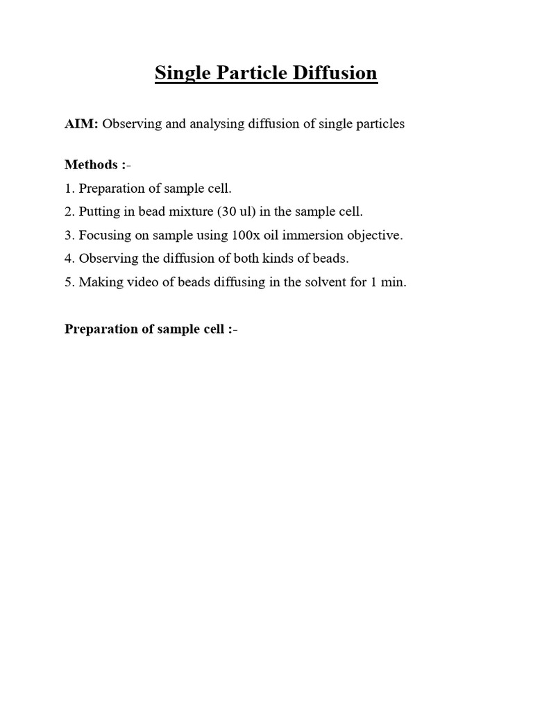 Single Particle Diffusion | PDF | Physical Sciences | Applied And ...