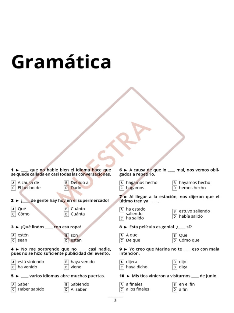 Práctica de Vocabulario C1 en Español | PDF