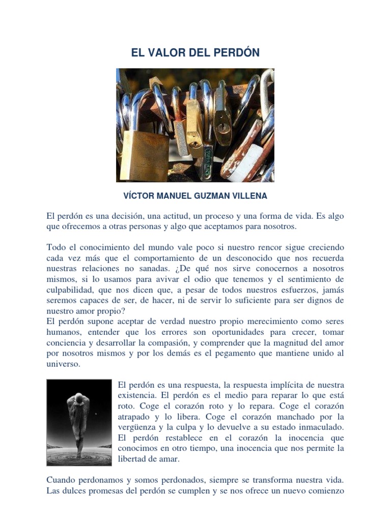 El Valor Del Perdon | PDF | Perdón | Amor