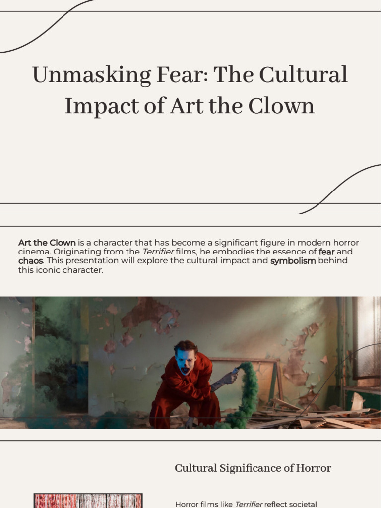 Slidesgo Unmasking Fear The Cultural Impact of Art The Clown ... Slidesgo Unmasking Fear The Cultural Impact of Art The Clown ...