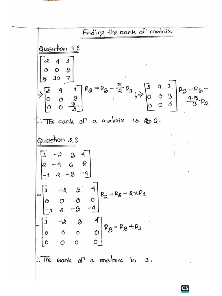 Matrix Assignment | PDF