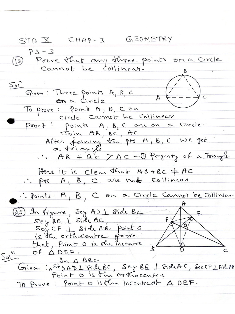 Chap 3 Geometry Sum No 12, 25 | PDF