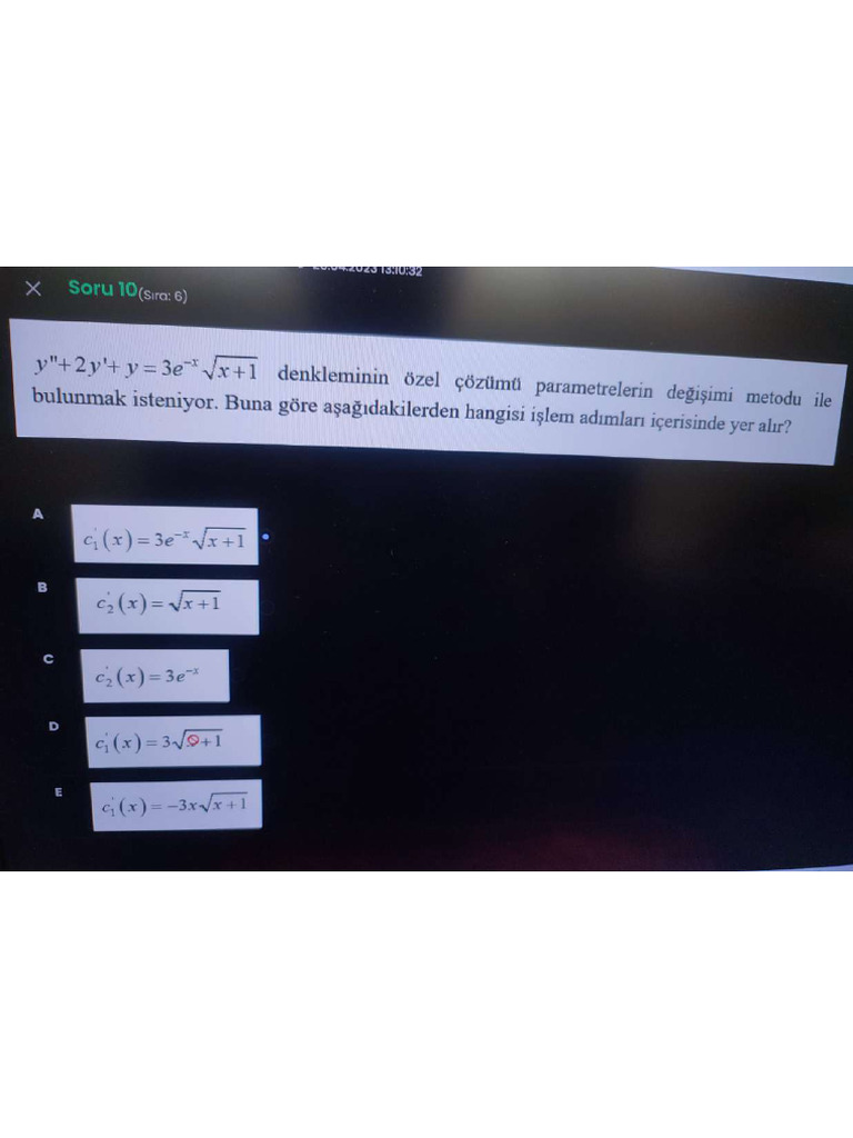 Difrenisyel - Vize - 2023 | PDF