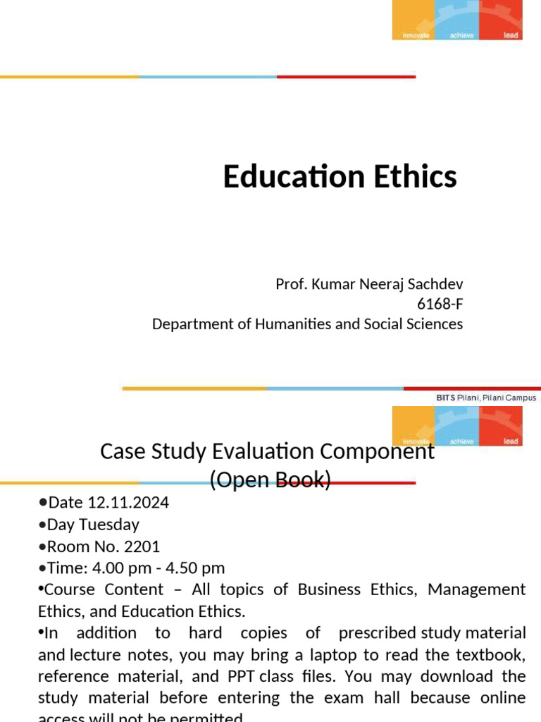Profethics Education Ethics | PDF | Teachers | Friendship