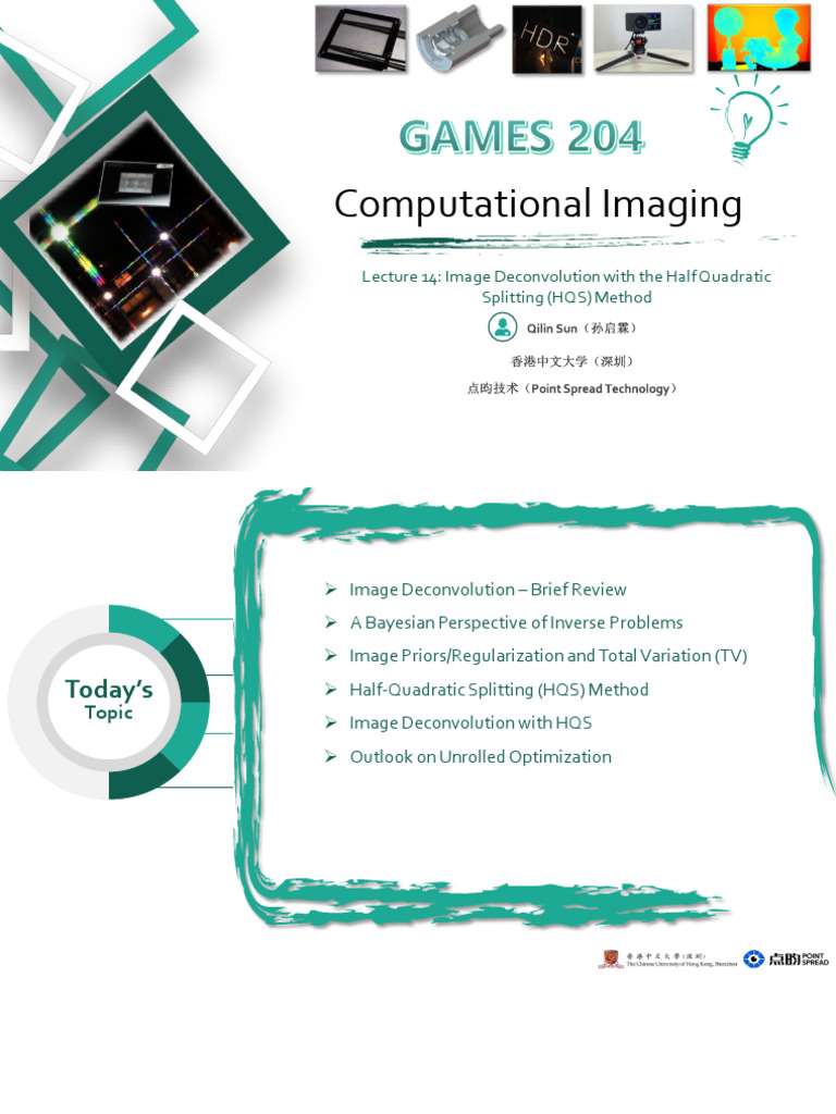 Lecture14 Image Deconvolution With The Half Quadratic Splitting Hqs Method Pdf Inverse 7886