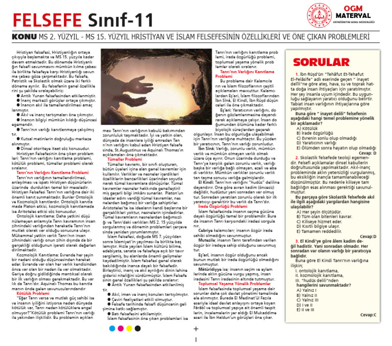 Hristiyan ve İslam Felsefesi Özellikleri | PDF