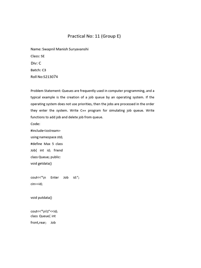 Practical no.11 | PDF