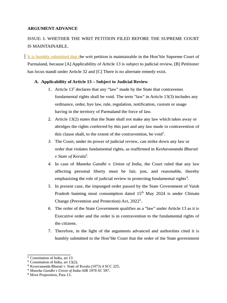 ARGUMENT ADVANCE 2 (1) Checked | PDF | Supreme Court Of The United ...
