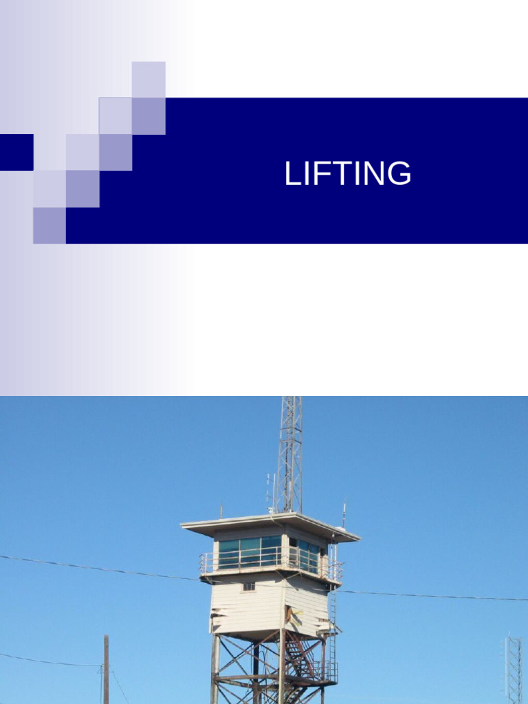 Lifting | PDF | Crane (Machine) | Elevator