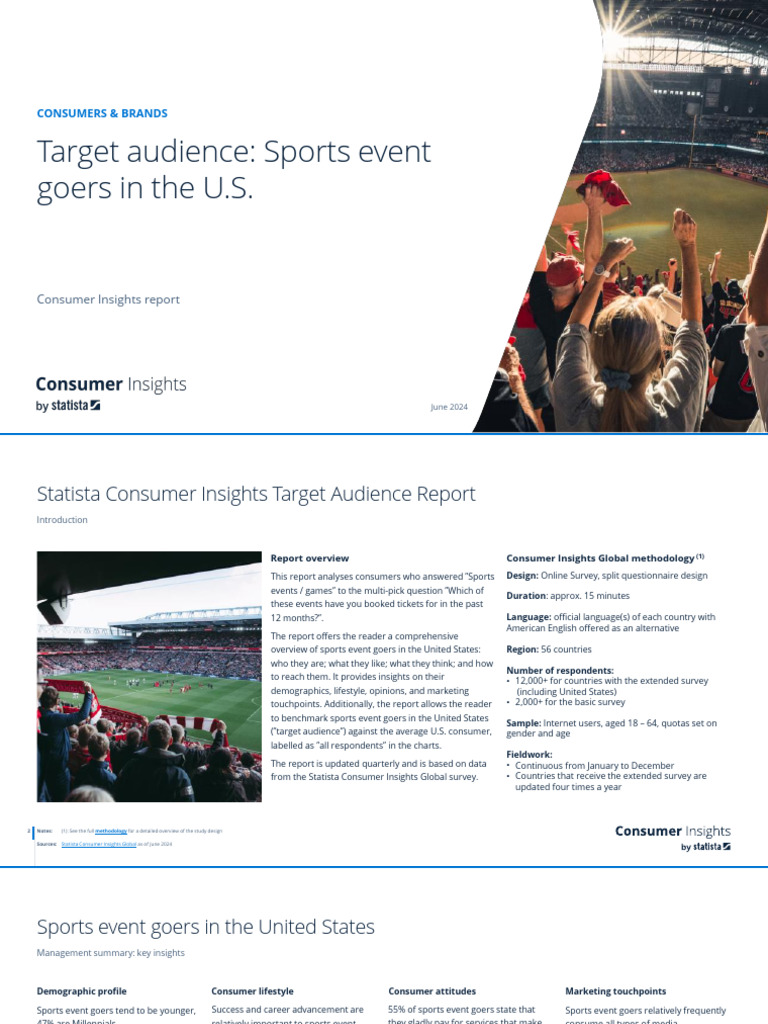 U.S. Sports Event Goers Insights Report | PDF | Survey Methodology | Pet