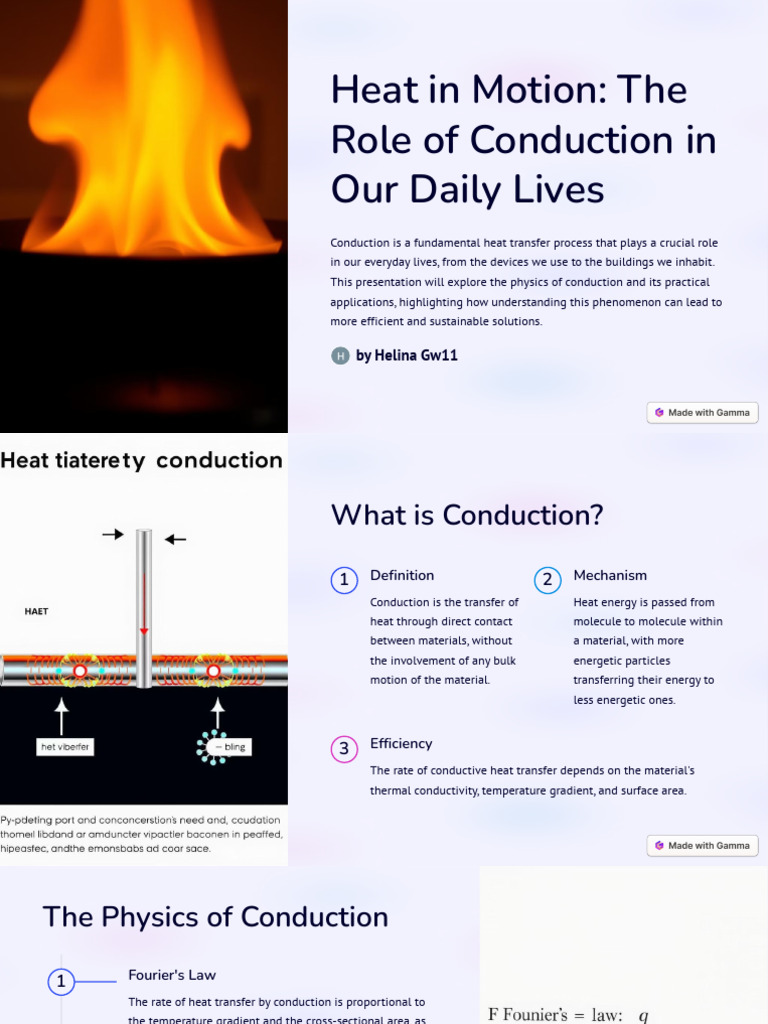 Heat in Motion The Role of Conduction in Our Daily Lives | PDF ...
