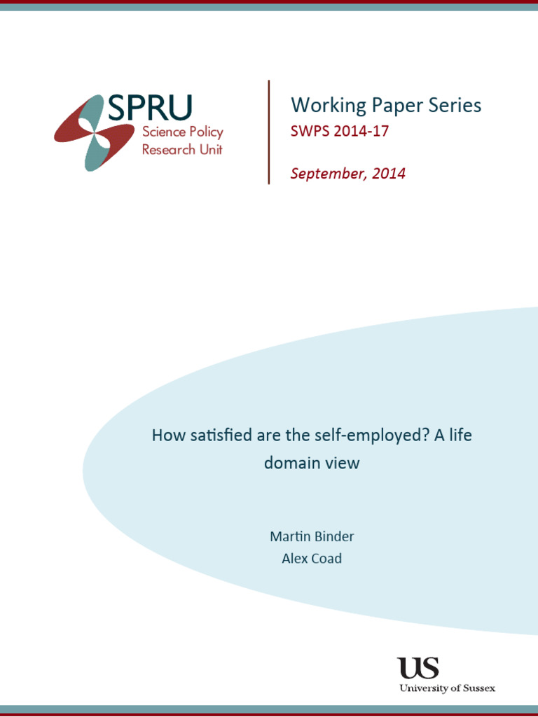 SSRN 2742198 | PDF | Entrepreneurship | Job Satisfaction