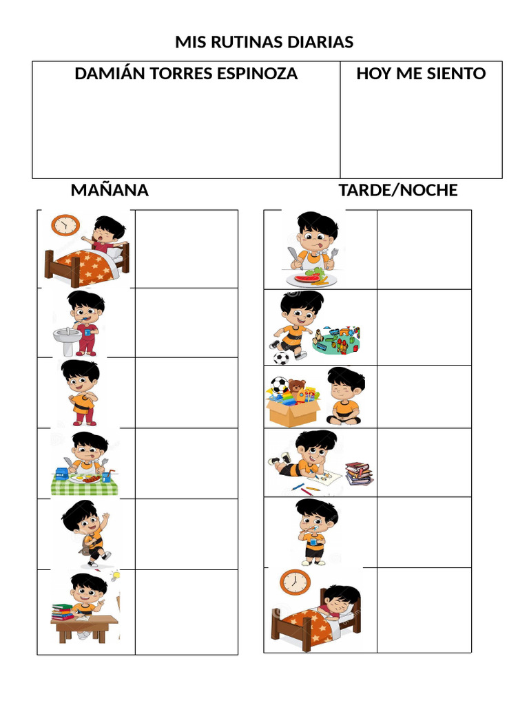 Mis Rutinas Diarias Hogar | PDF