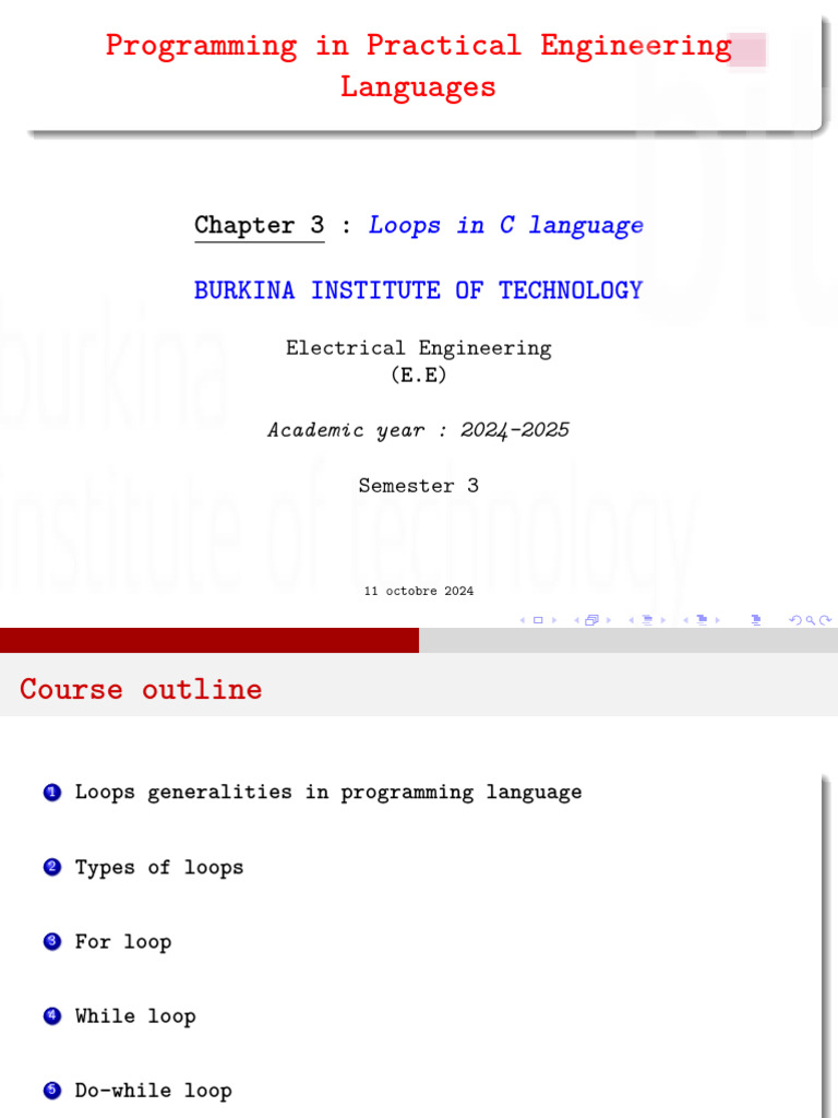 Chap - 3 Loops in C Language | PDF | Control Flow | Computer Programming