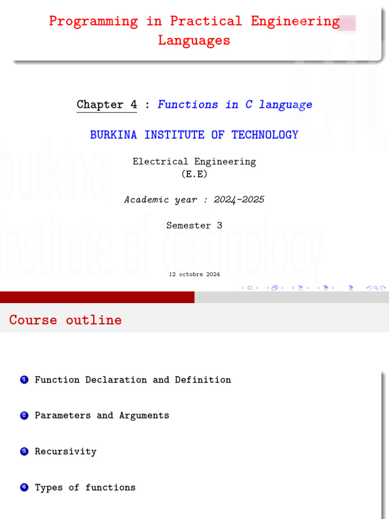 Chap 4 Functions In C Language Pdf Parameter Computer Programming Computer Programming