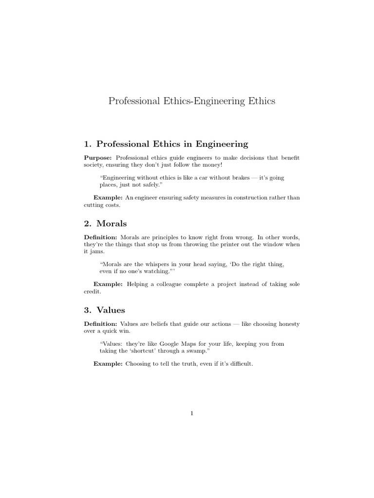 Engineering Ethics Short | PDF | Morality