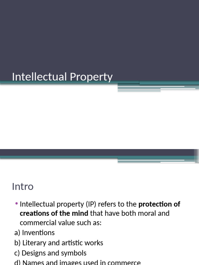 Topic 5 INTELLECTUAL PROPERTY | PDF | Intellectual Property | Copyright