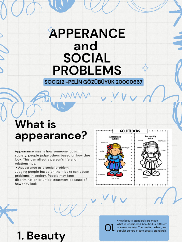 APPERANCE and SOCIAL PROBLEMS | PDF | Body Image | Beauty