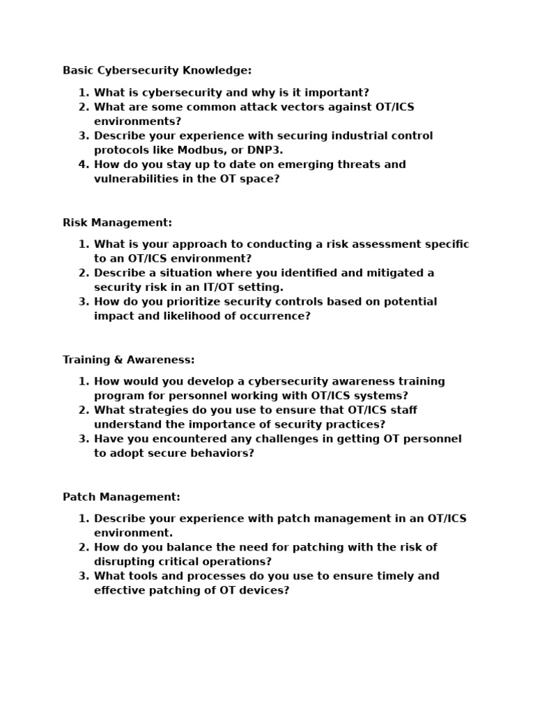 Cybersecurity Questions | PDF | Computer Security | Security