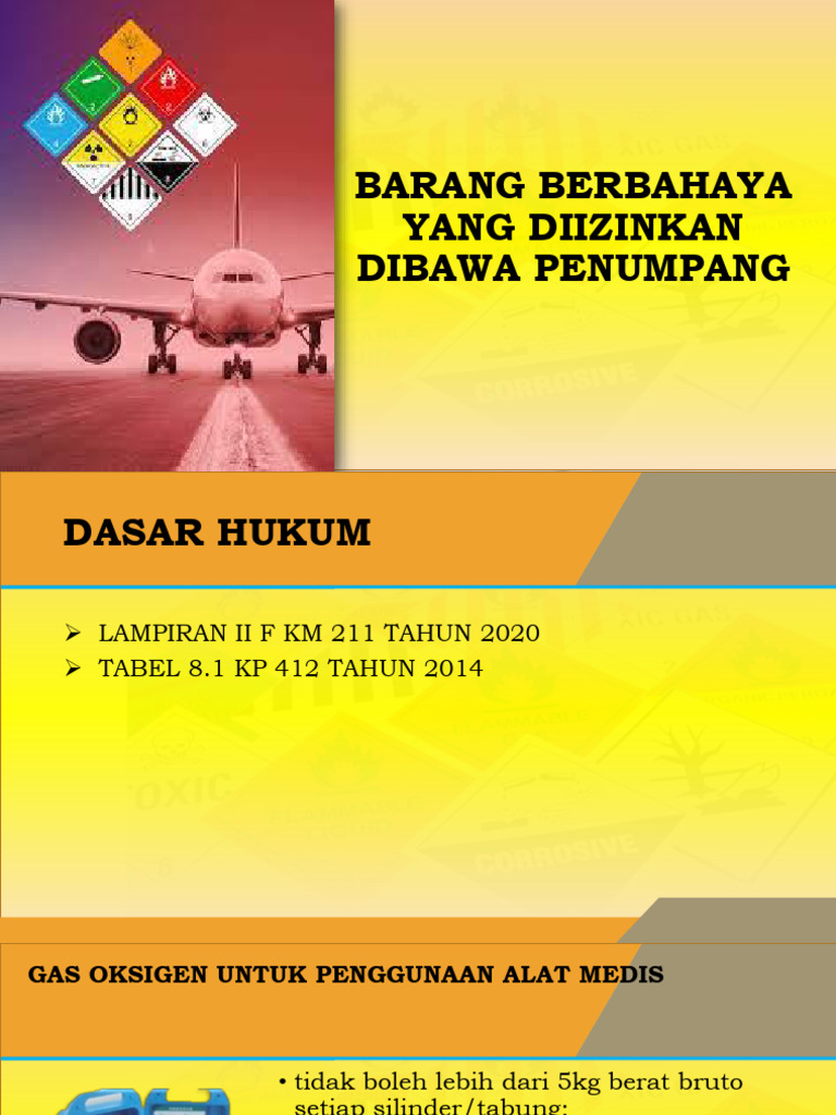 Barang Berbahaya untuk Penumpang Pesawat | PDF | Teknologi & Rekayasa