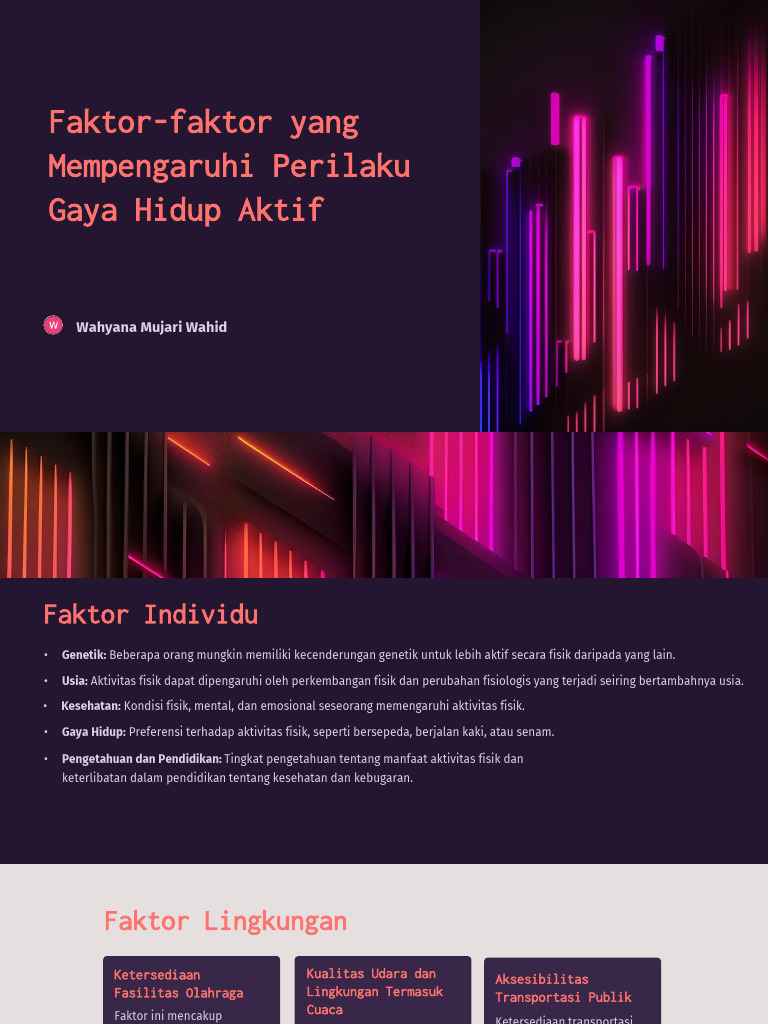 Faktor-Faktor Yang Mempengaruhi Gaya Hidup Aktif | PDF