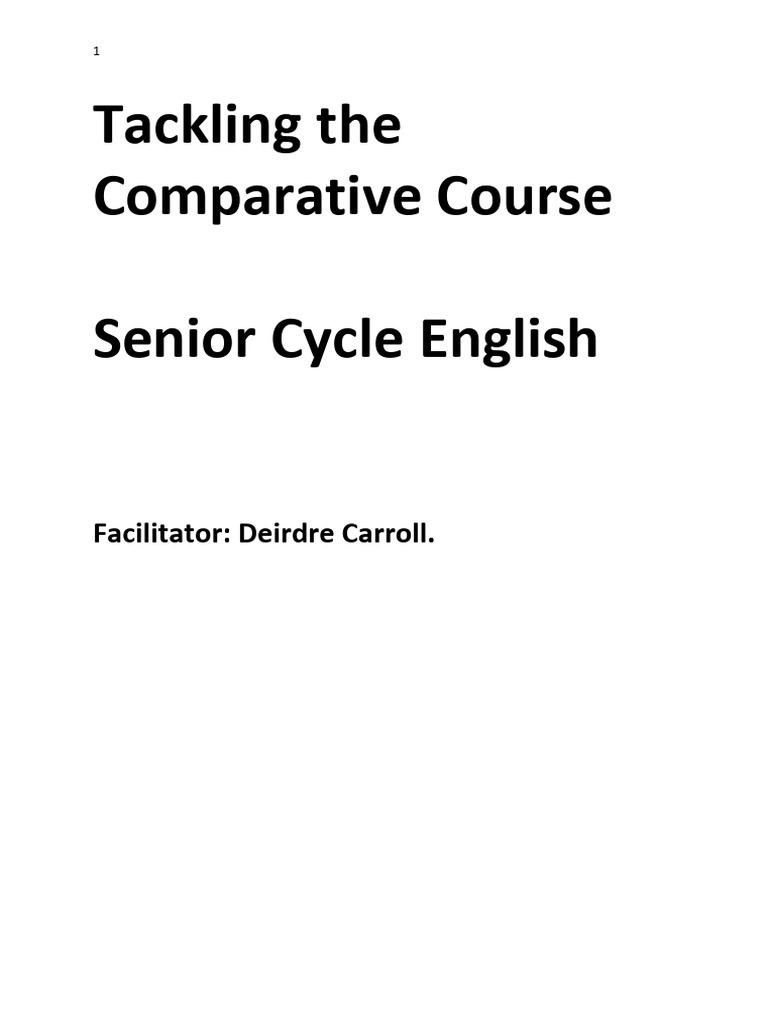Comparative Course CPD1 | PDF | The Great Gatsby | Essays