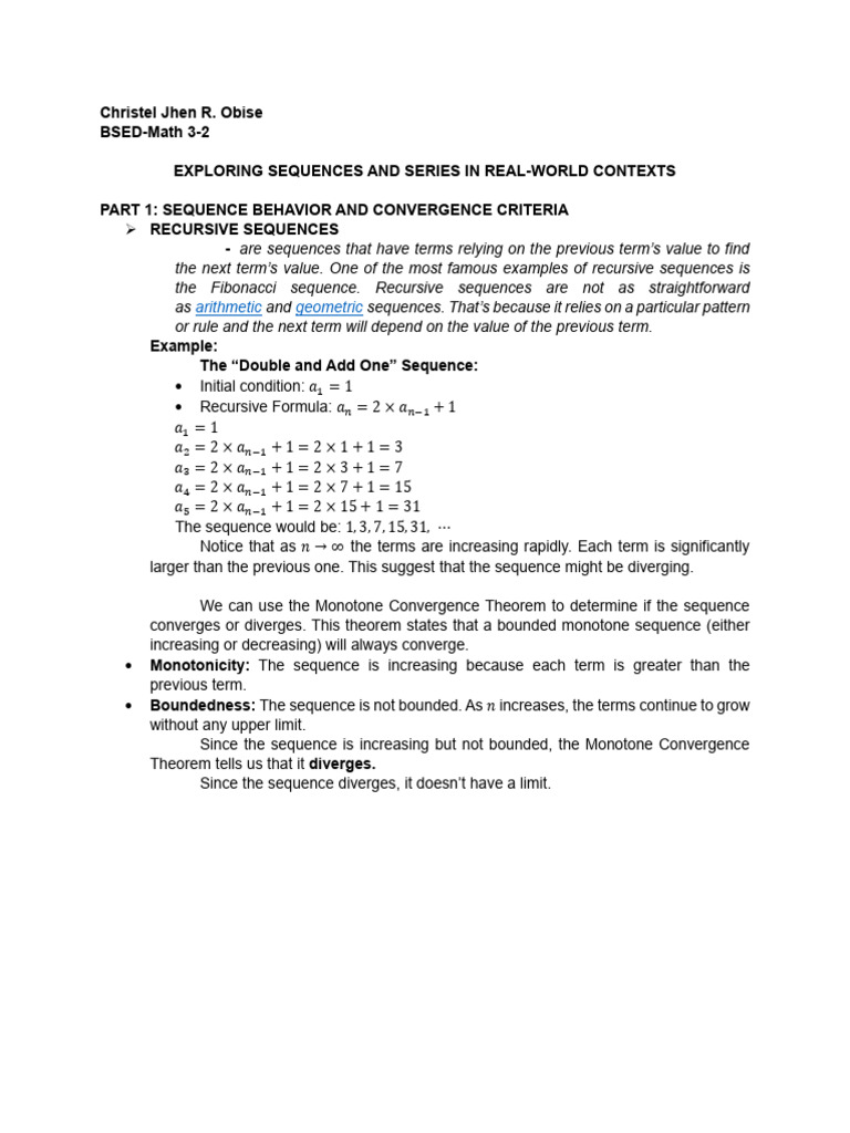 Calculus Proj | PDF | Sequence | Odds