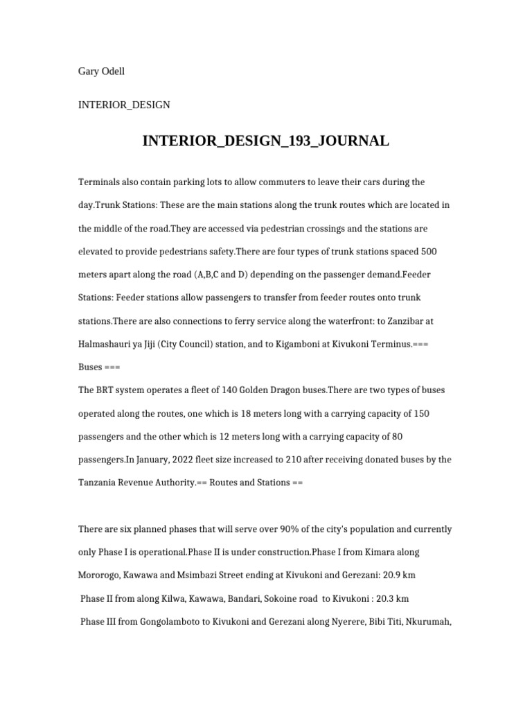 Interior Design 193 Journal | PDF