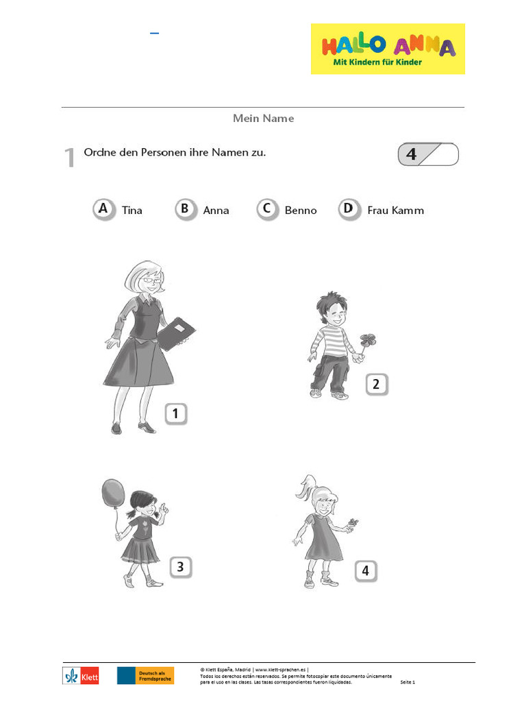 ES Hallo Anna 1 Test 2 A | PDF | Estudios de idiomas extranjeros ...