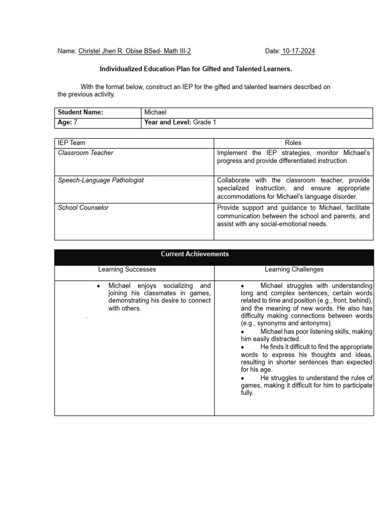 Project Maam CLimaco Final | PDF | Individualized Education Program ...