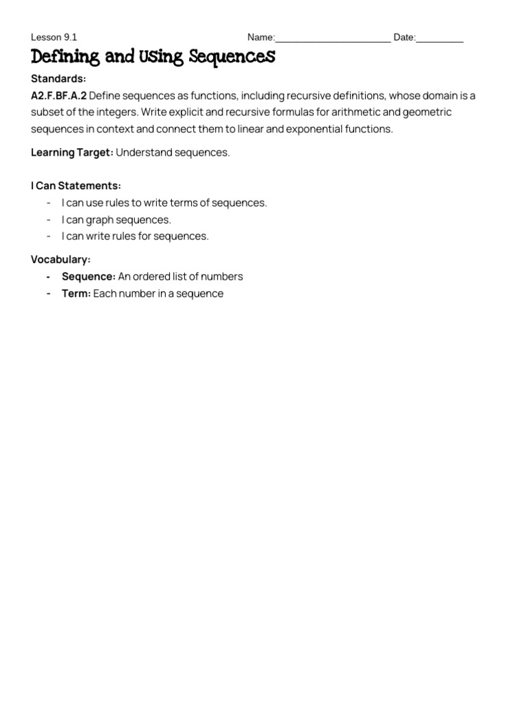 9.1 Guided Notes (Teacher) | PDF | Teaching Methods & Materials | Art